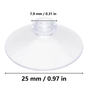 30 Packs Suction Cups Without Hook 1 Inch Suction Cups for Glass Table Tops Transparent Sucker Pad for Glass Home Organization Decoration,Clear