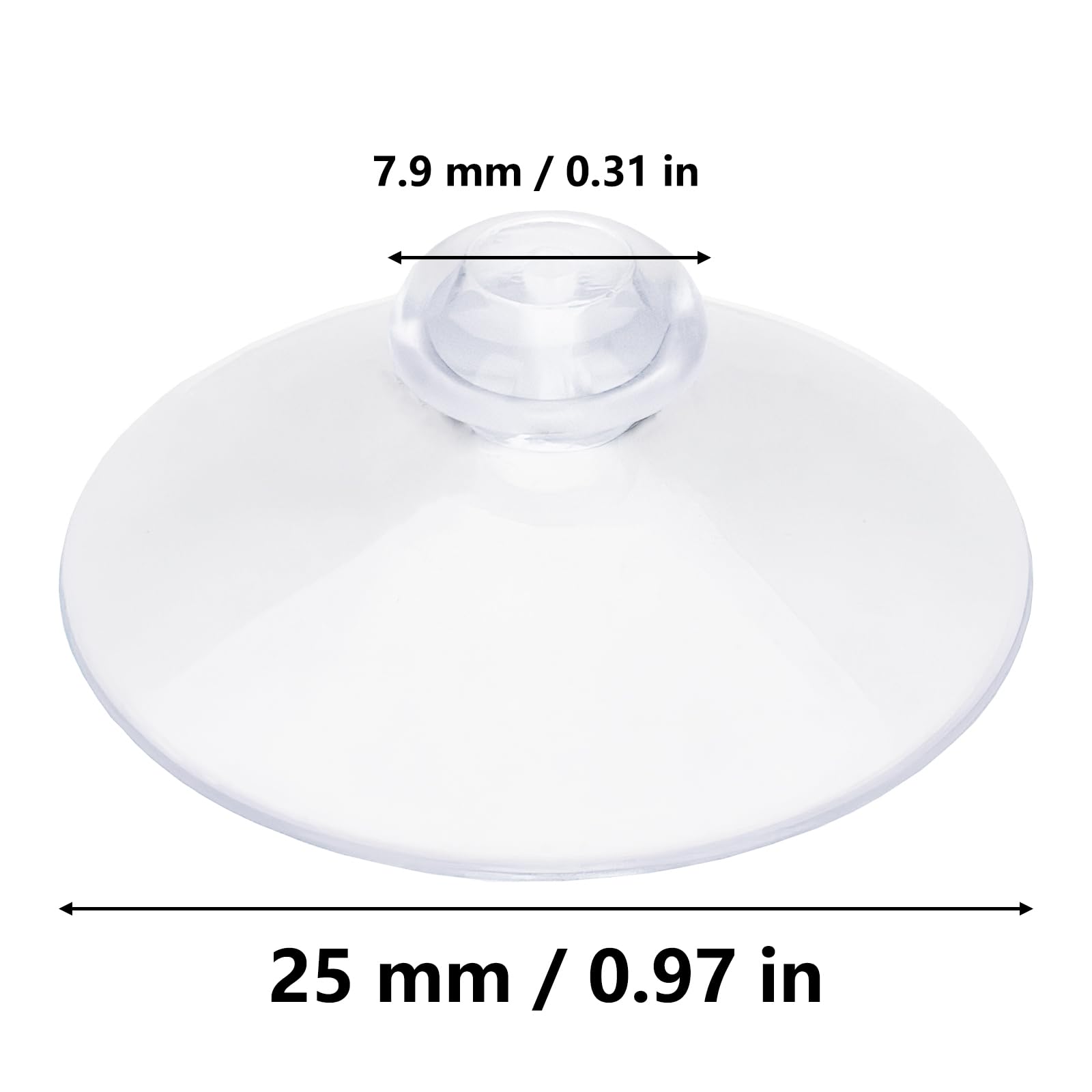 30 Packs Suction Cups Without Hook 1 Inch Suction Cups for Glass Table Tops Transparent Sucker Pad for Glass Home Organization Decoration,Clear