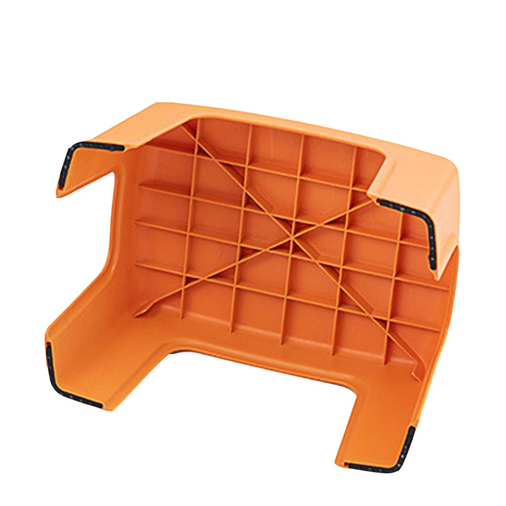 Veemoon 1pc Plastic Stool, Orange, Portable, Non-Skid, Suitable for Home, Kindergarten, Shopping Mall