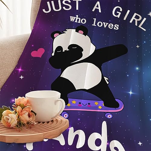 Panda Blanket Ultra Soft Flannel Panda Throw Blanket Cozy Lightweight Panda Gifts for Panda Lovers for Kids Adults 50" X40"