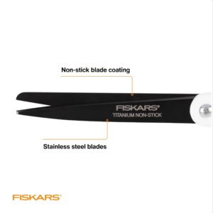 Fiskars All Purpose Scissors (2-Pack) - High Performance and Designed for Comfort and Cutting Sticky Materials - Sharp to Cut, But Soft to Hold - Perfect for Everyday, the Office, and Arts & Crafts