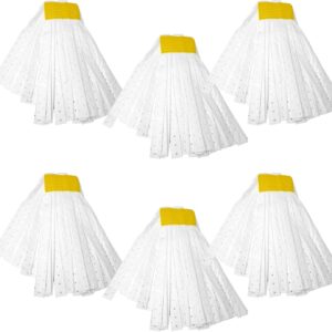 KLEEN HANDLER Mop Head Replacement 6-Pack Hydrophobic Industrial Mop for Oils and Spills – Heavy-Duty Mop for Industrial, Commercial, Janitorial Cleaning – Non-Woven Oil-Absorbent Material