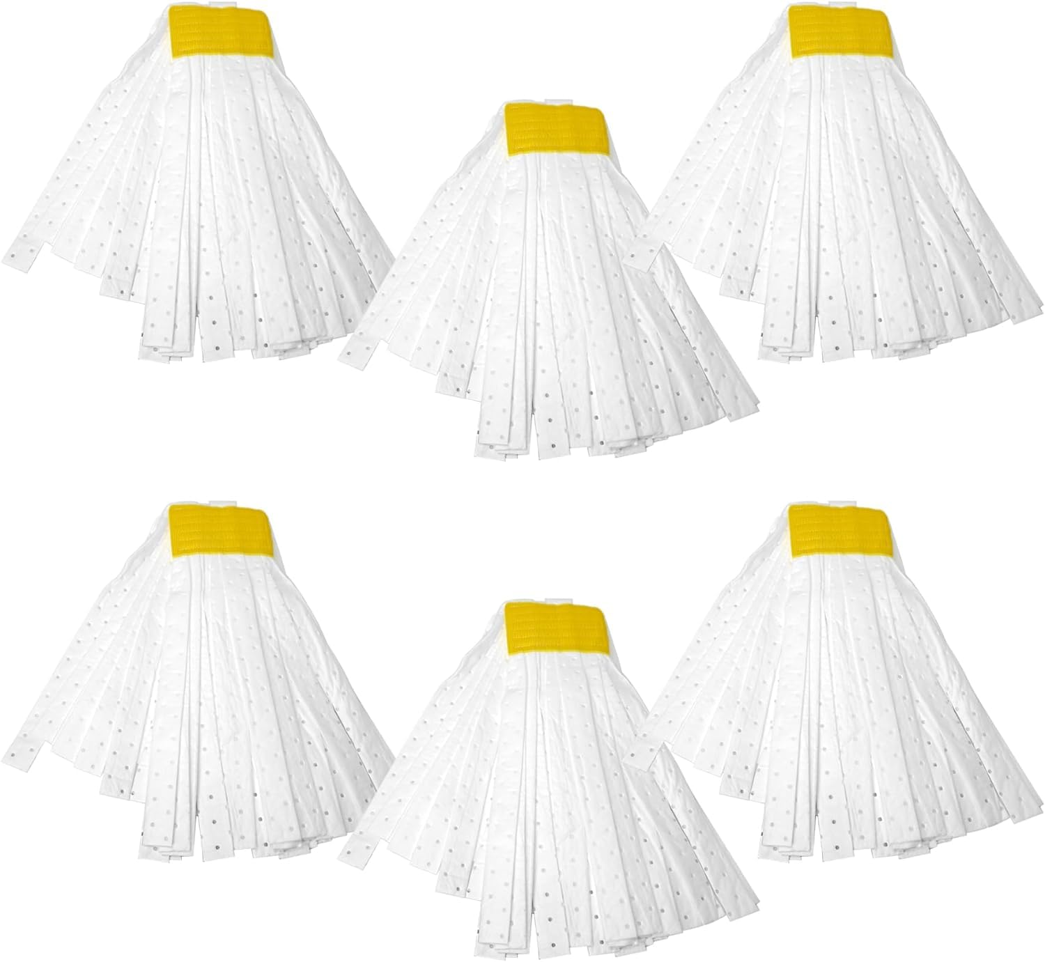 KLEEN HANDLER Mop Head Replacement 6-Pack Hydrophobic Industrial Mop for Oils and Spills – Heavy-Duty Mop for Industrial, Commercial, Janitorial Cleaning – Non-Woven Oil-Absorbent Material