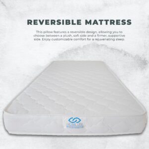 Oliver & Smith Twin Mattress 8 Inch - Medium Firm Euro Top, Double-Sided with Bonnell Coil Hybrid Support - 6 Layer High Density Foam - Cotton Cover Twin Size Mattress in A Box - White