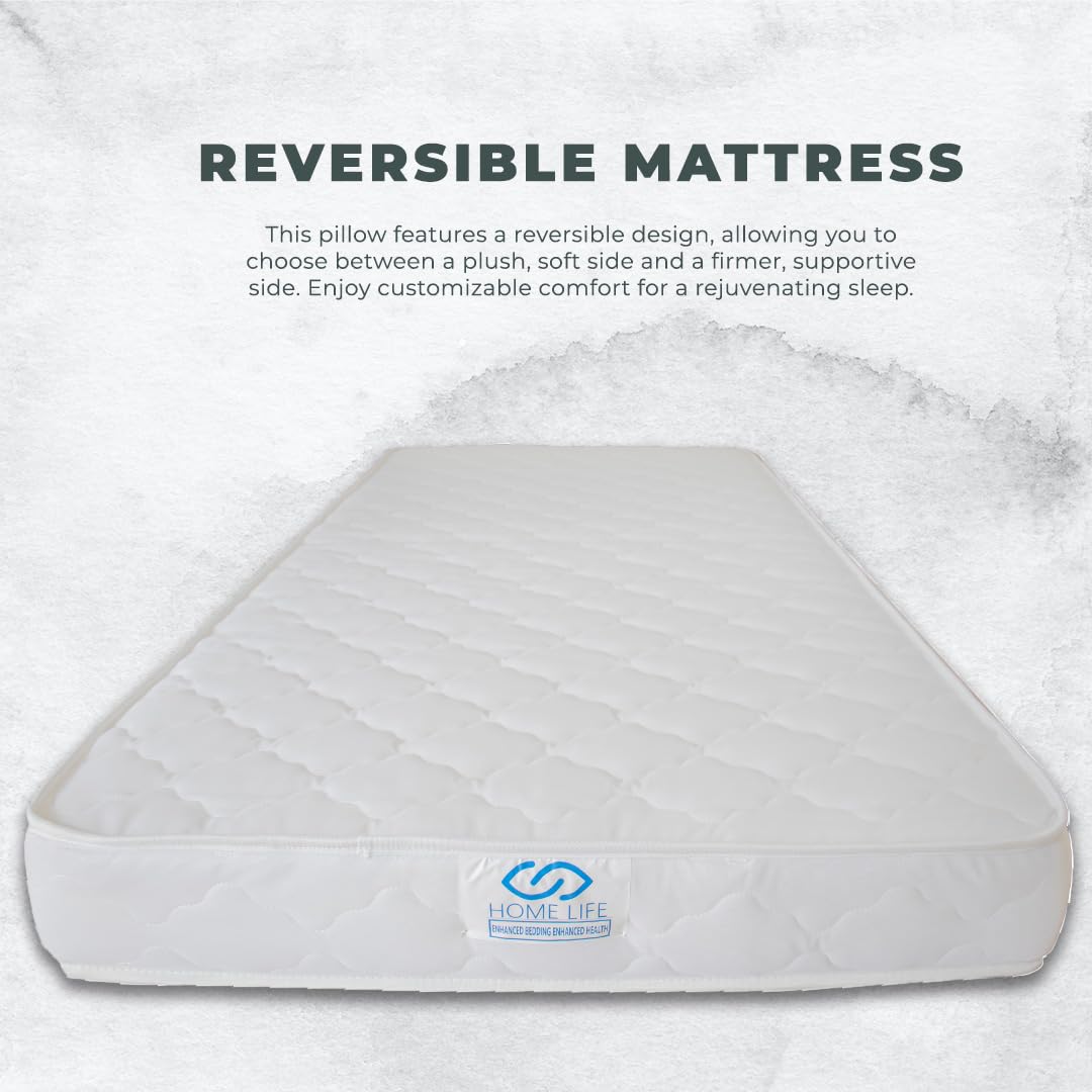 Oliver & Smith Twin Mattress 8 Inch - Medium Firm Euro Top, Double-Sided with Bonnell Coil Hybrid Support - 6 Layer High Density Foam - Cotton Cover Twin Size Mattress in A Box - White