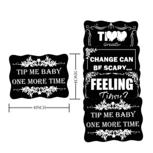 3x4inch Tipping Sticker Tipping Greatly Appreciated Tipping Me Baby Feeling Tipping Change Can Be Scary Your Waiter Waitresses Bumper Stickers for Party Store Bar Coffee Restaurant Car Laptop 8pcs