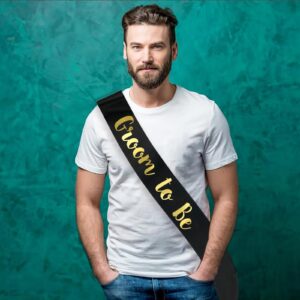 MUMUNN Groom to Be Sash, Funny Bachelorette Sashes for Bachelor Party Accessories for Future Groom Wedding Gift from Bride