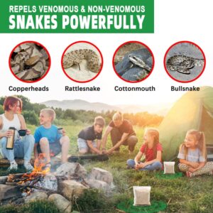 Pufado Snake Repellent for Yard Powerful, Outdoor Snake Away Repellent, Snakes Repellents for Outdoor Pet Safe, Yard Snake Out Repellant Effectively, Snake Repellant Outdoor and Home-8 Pouches