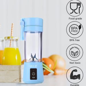 Juice Jet, Portable Blender, Mixer, USB Rechargeble, Personal Blender, Handheld Blender, Travel, Gym, Home, Outdoor, Office (Blue)