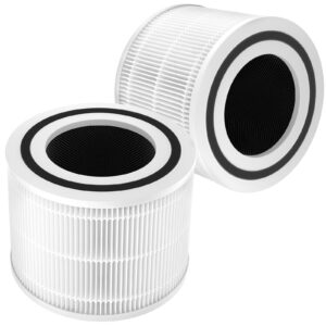 core 300 replacement filter, compatible with levoit core 300/300s air purifier，3-in-1 h13 grade true hepa replacement filter, compare to part no. core 300-rf, white,2 pack