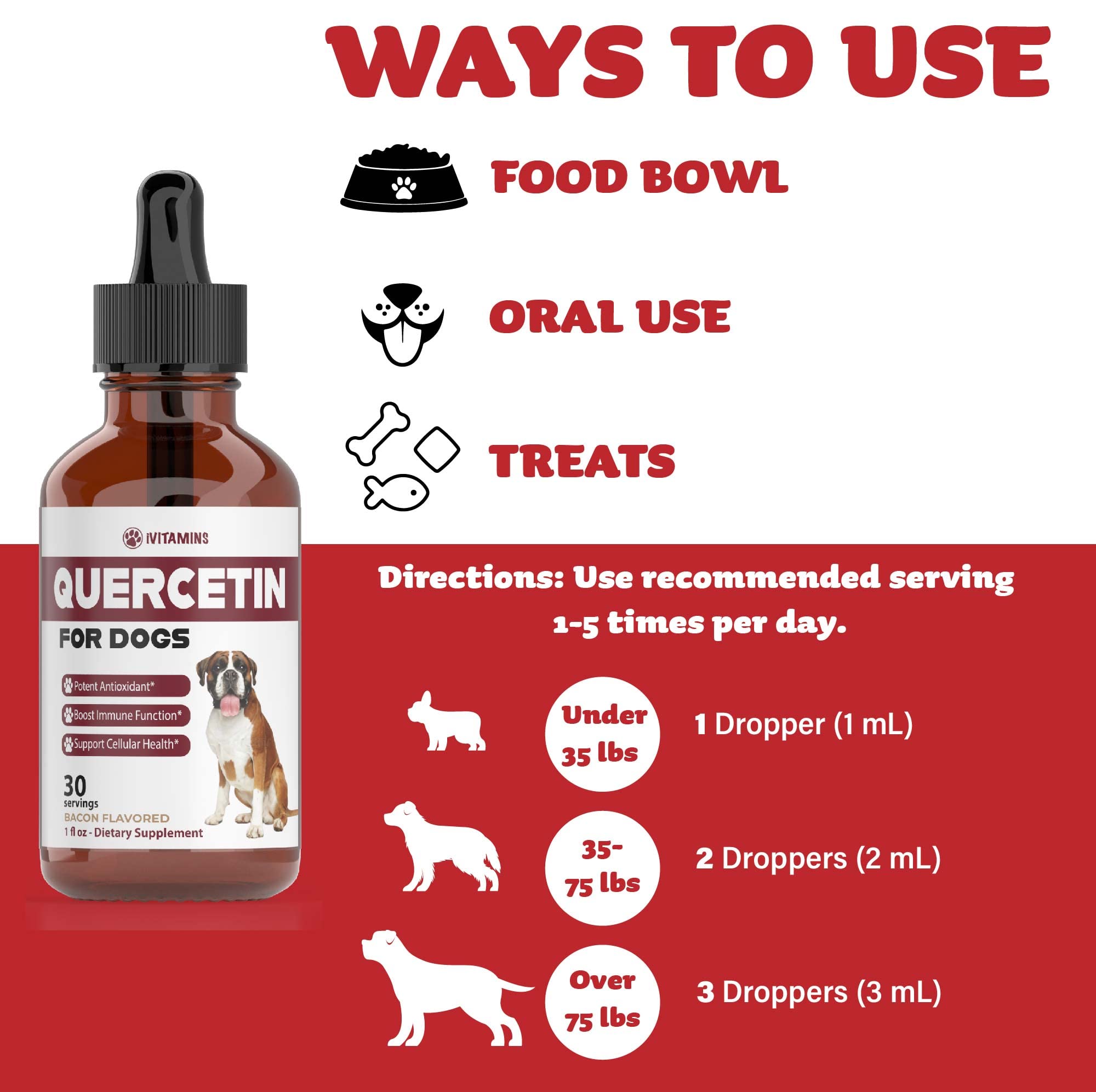 Quercetin for Dogs | Dog Allergy Relief | Quercetin for Dogs Allergies | Dog Allergy | Quercetin | Dog Allergy Support | Quercetin Dog | Dog Allergies | Quercetin Supplements | Bacon Flavor (2 Pack)