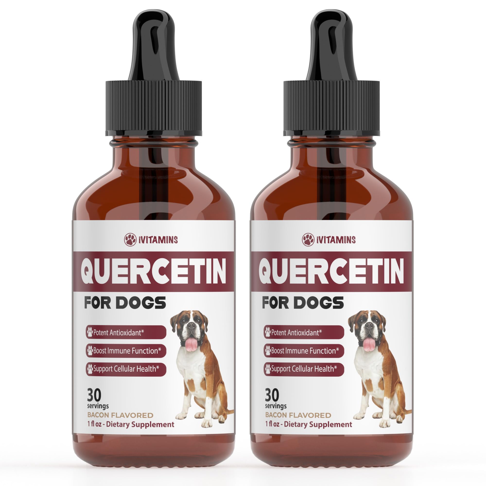 Quercetin for Dogs | Dog Allergy Relief | Quercetin for Dogs Allergies | Dog Allergy | Quercetin | Dog Allergy Support | Quercetin Dog | Dog Allergies | Quercetin Supplements | Bacon Flavor (2 Pack)