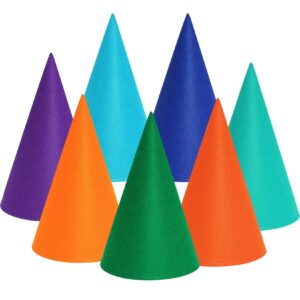 fengek 7 packs gnome hats, felt dwarf hats for unisex elf hats for halloween christmas party costume supplies, multicolor 3