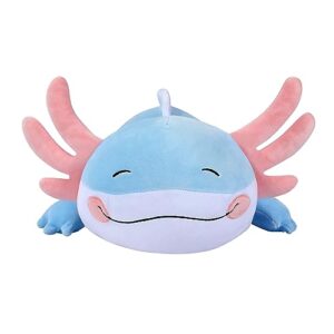 colixpet axolotl plush cute stuffed animal soft blue long pillow hugging plush toys valentine's day,birthday gifts for kids boys girls 21 inches