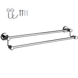 towel rail bar, bath towel bar 100cm 110cm 120cm drilling wall mounted towel rack reusable towel holder for shower bathroom kitchen (size : 60cm)