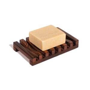 Hamish & Co. Wooden Bar Holder for Shampoo Bars, Conditioner Bars, Body Wash Bars, All Natural Design to Promote Drying