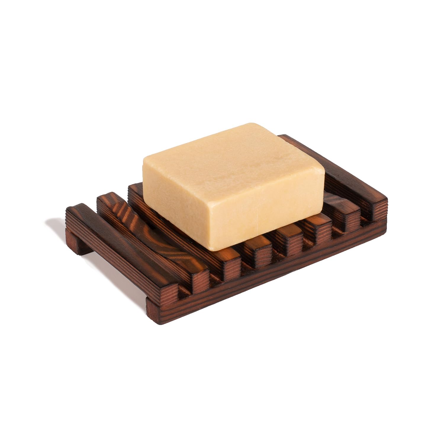 Hamish & Co. Wooden Bar Holder for Shampoo Bars, Conditioner Bars, Body Wash Bars, All Natural Design to Promote Drying