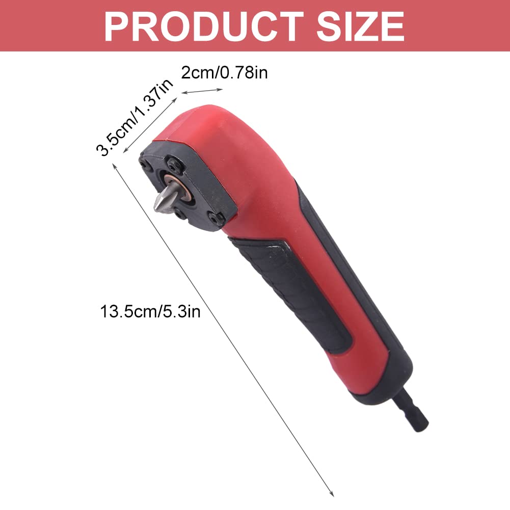 Right Angle Drill Attachment, ABS Handle Electric Screwdriver Repair 90 Degree Corner Adapter for 18v Impact Driver and Drill Bit, Perfect for Drilling or Driving in Tight Spaces(size:2 pcs)