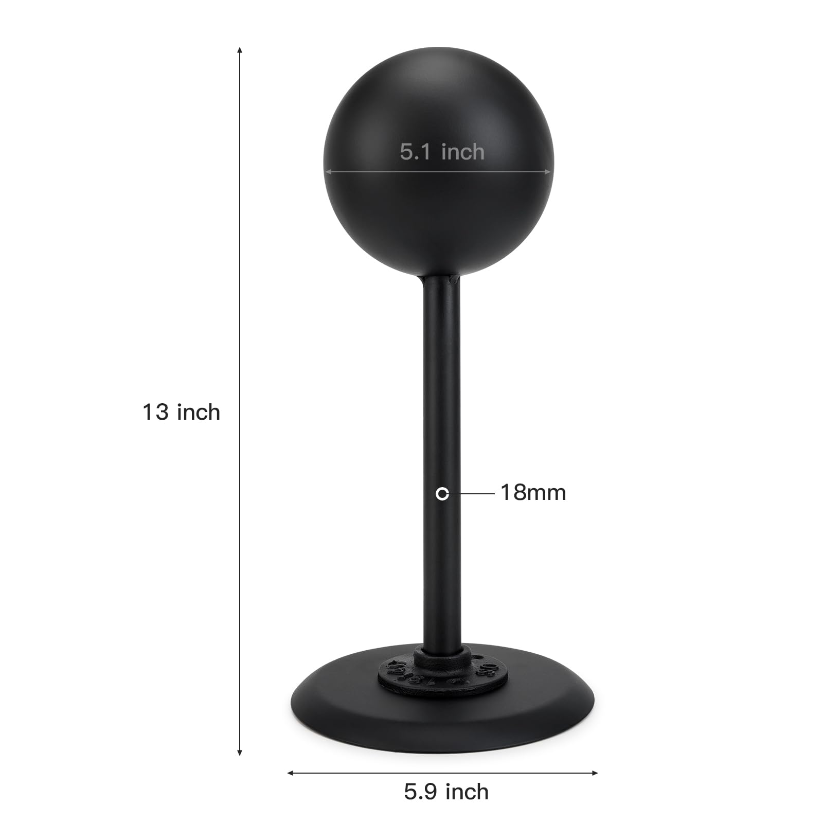 XIAO PEI Hat Holders Vintage Dome Shape Design Removable Metal Hat Rack/Helmet/Cap/Wig Storage Holder Display Stand. (2 Black)