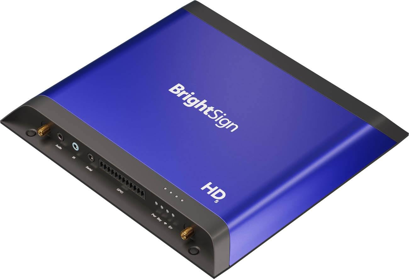 Brightsign HD1025 Built For Interactivity, Delivers 4k60p Video In Hdr, Hmtl5, Flexible I/o For Usb, Serial, Gpio, Ir, & Ethernet