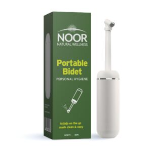 portable bidet sprayer - 13oz leakproof & durable handheld travel bidet by noor - eco-friendly & discreet peri bottle for personal hygiene on-the-go - reusable handheld bidet for out-of-home use