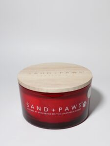 sand + paws scented candle - frazier fir – additional scents and sizes – 100% cotton lead-free wick - luxury air freshening jar candles - perfect home decor – 23oz