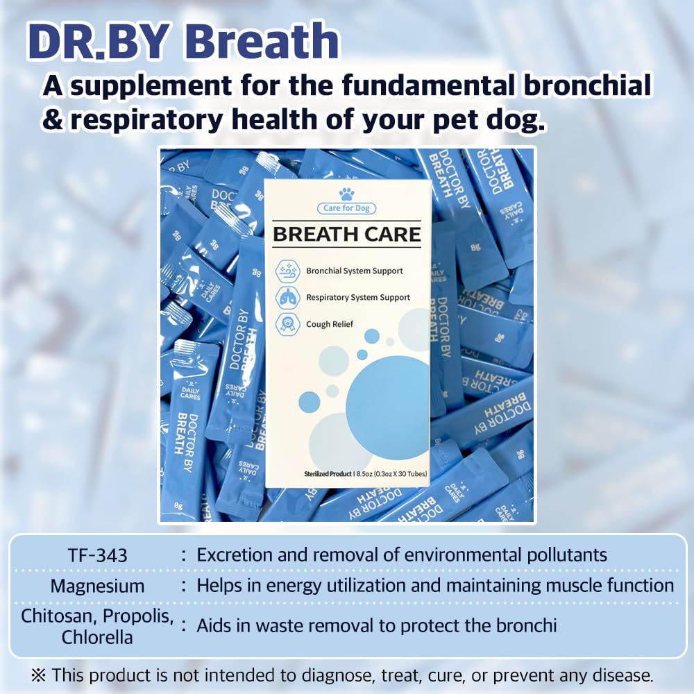 Doctor By Breath Bronchial Supplements for Dogs - Dog Cough Relief - for Dry, Wet & Barkly Pet Cough (8.5 Ounce (Pack of 1))