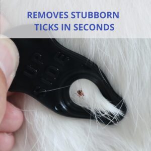 American Made - Tick Remover Tool for Pets and Humans, 4 Pack, Portable Tick Removal, Safe and Fast, Essential and Emergency Tool for Outdoor Activites, Effective and Painless… (Black)