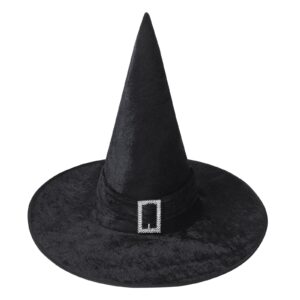 juyejoc black witch hat halloween decorations witch hats for women halloween party carnivals cosplay costume accessory (style2)