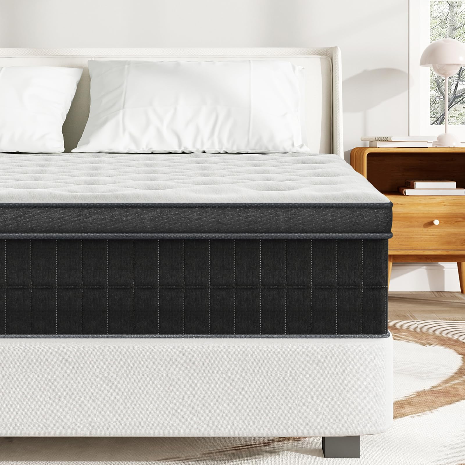 Ladinimo Full Mattress, Hybrid Mattress with High Density Foam & Motion Isolation with Individually Wrapped Pocket Coils Medium Firm Mattresses,Full Size Mattresses 75 * 54 * 10 inches