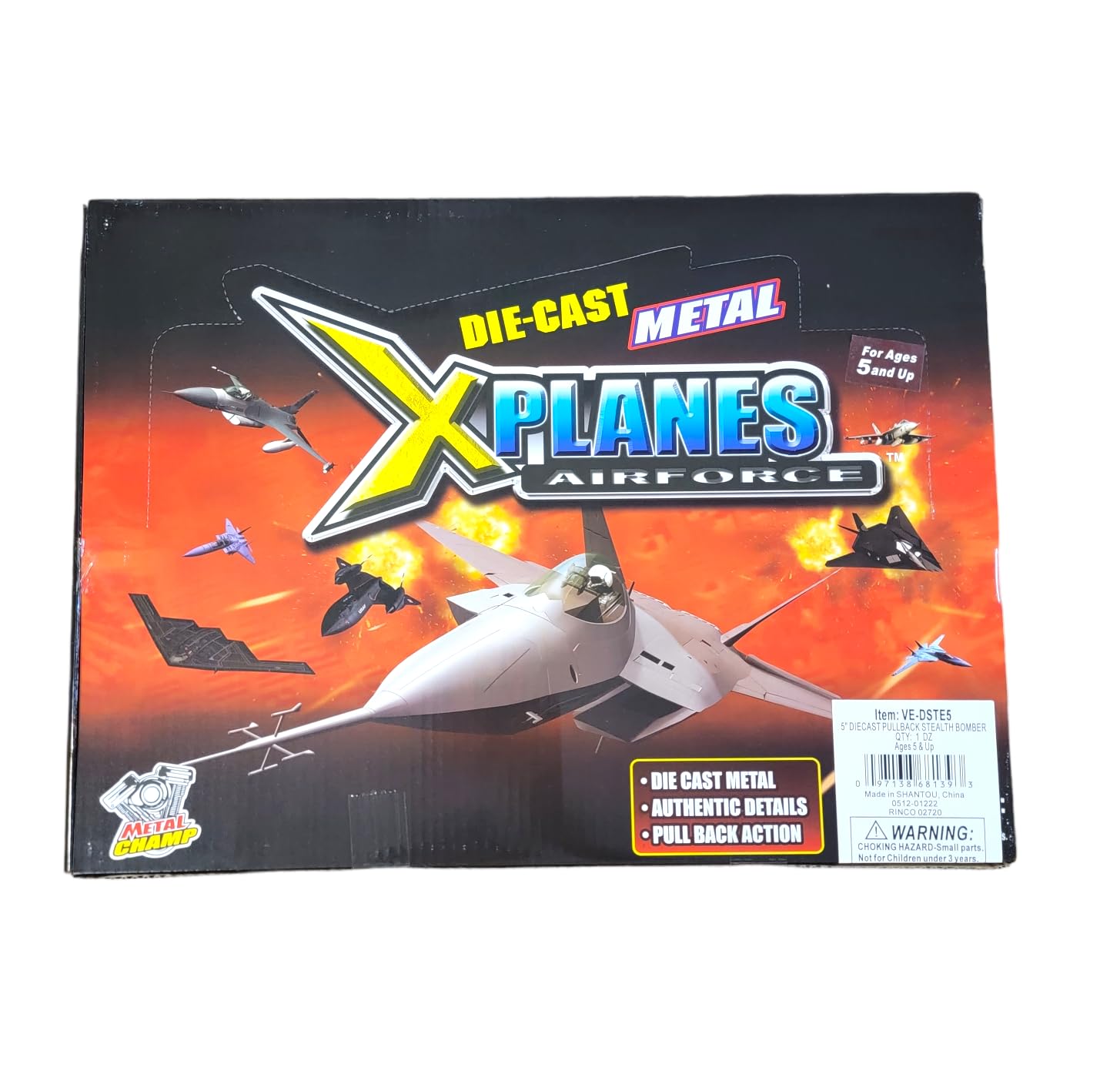 Zugar Land Die-Cast Pullback Stealth Bomber Models (4.25"-5.25") SR-71 Blackbird, F-22 Raptor, F-117 Nighthawk, B2 Bomber (SR-71 Blackbird)