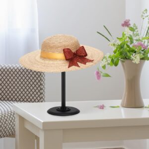 XIAO PEI Hat Holders Vintage Dome Shape Design Removable Metal Hat Rack/Helmet/Cap/Wig Storage Holder Display Stand. (2 Black)