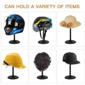 XIAO PEI Hat Holders Vintage Dome Shape Design Removable Metal Hat Rack/Helmet/Cap/Wig Storage Holder Display Stand. (2 Black)