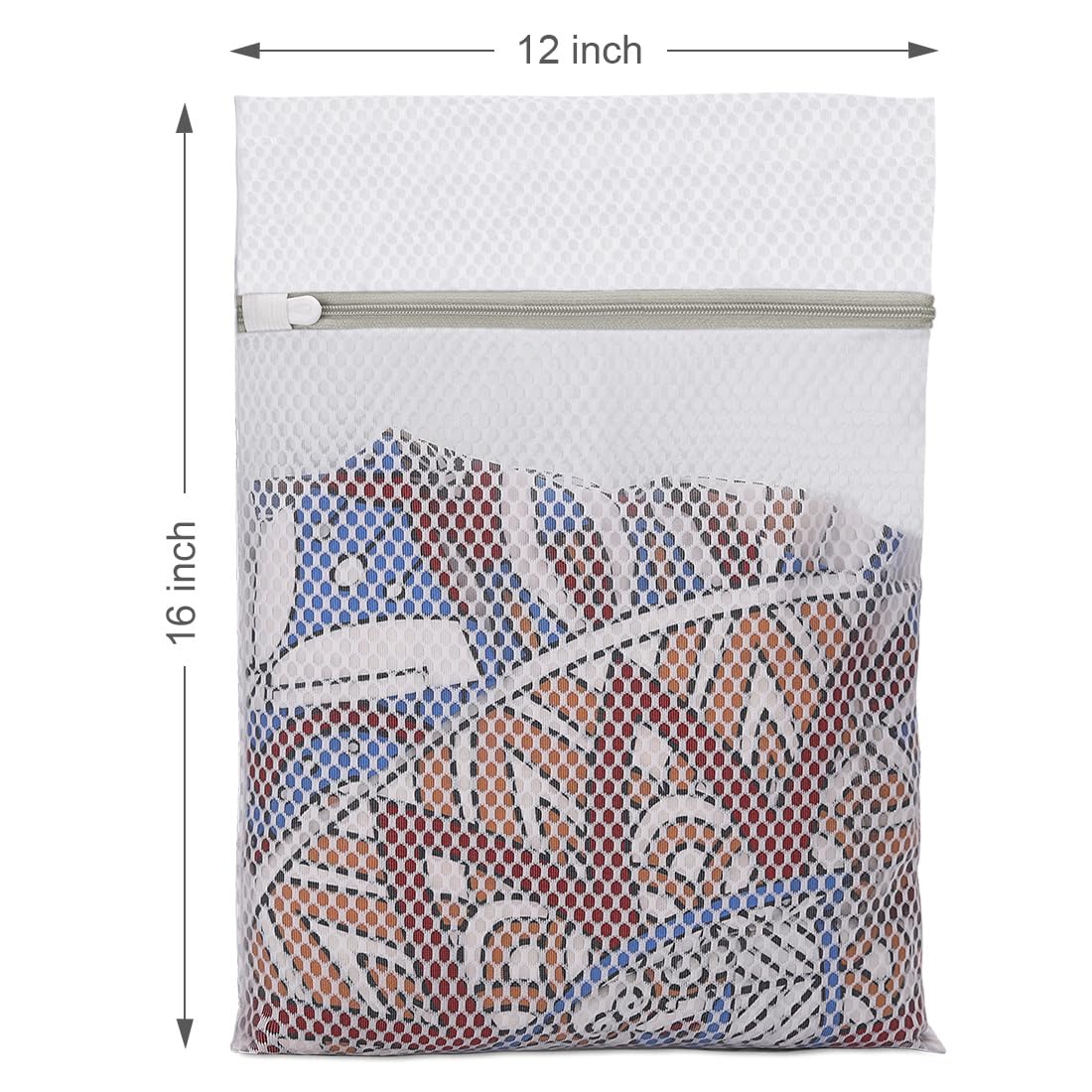 Kmchilj 3Pcs Durable Honeycomb Mesh Laundry Bags,Reusable Washing Machine Wash Bags for Delicates 12 x 16 Inches (3 Medium)