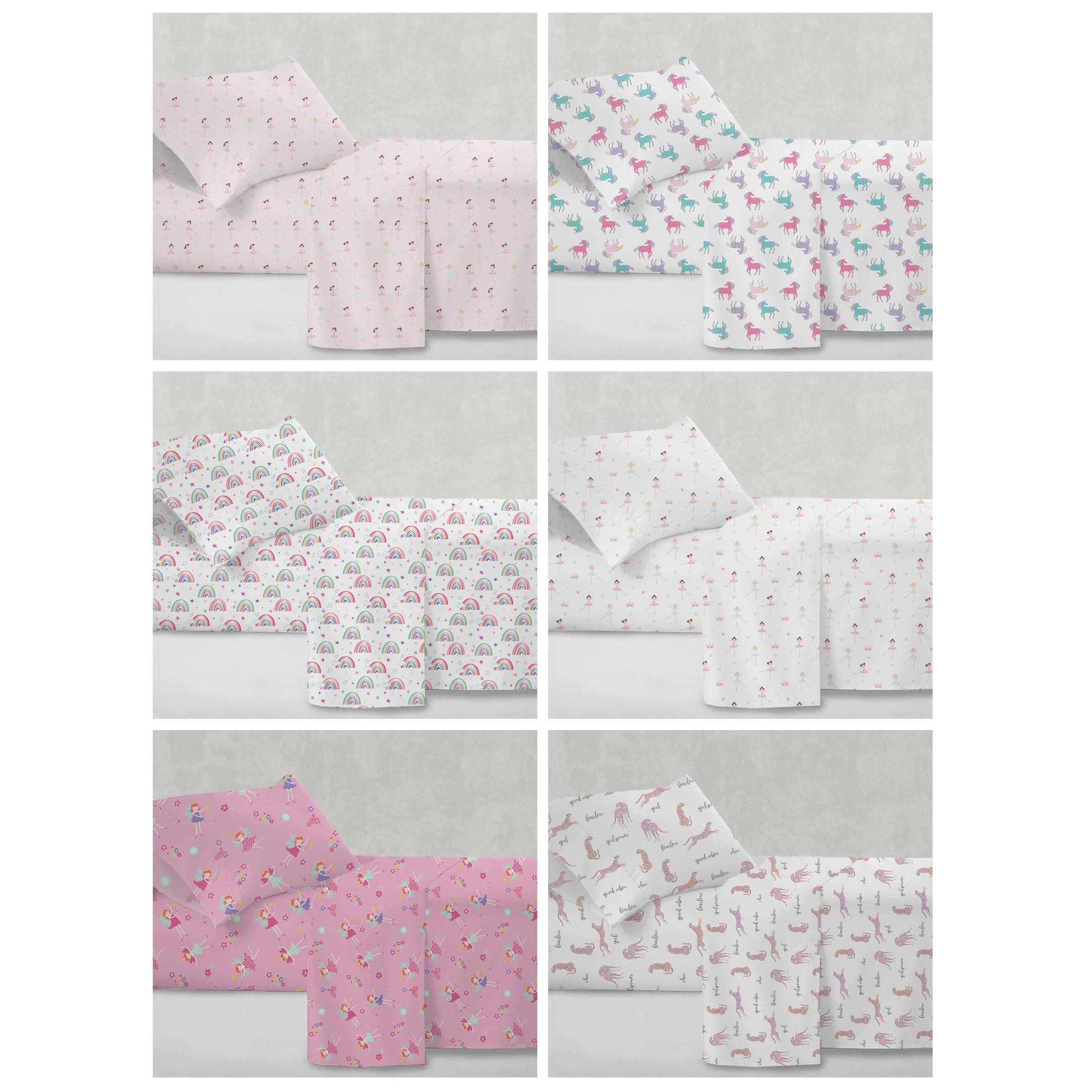 LITTLE CELEBRITY Twin Sheet Set | Kids Sheet & Pillowcase Sets | Twin Sheets for Boys Girls, Fitted Sheet, Top Sheet, Pillowcase | Twin Sheets Set | Twin Bed Sheets | Bed Sheets Twin(Sugar DOTS)