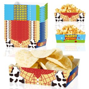 cartoon story disposable paper food trays 24pcs two infinity and beyond birthday decorations nacho trays for toy theme birthday decoration baby shower party supplies