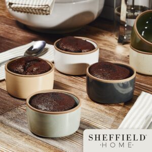 Sheffield Home Baking Dish Set - 6-Piece Bundle, Includes 8oz Dishes, Dishwasher and Microwave Safe, Enhance Your Culinary Creations with Style and Convenience, Assorted Neutrals