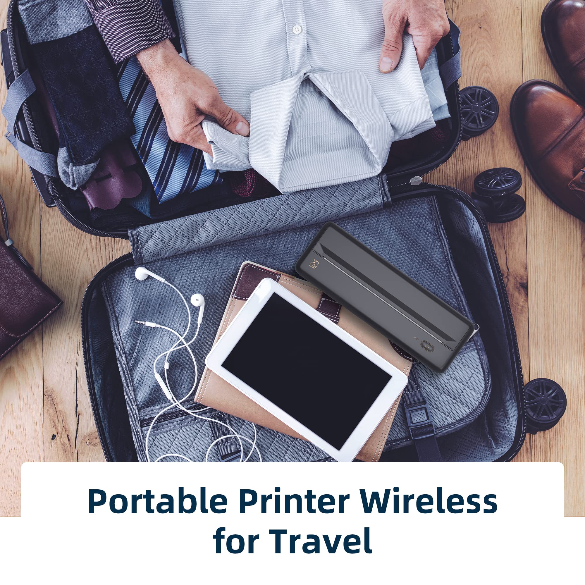 HPRT Portable Printer with MT810 Case for Business, Travel, University, Bluetooth Connection Printer Compatible with Android, Iphone & :aptops