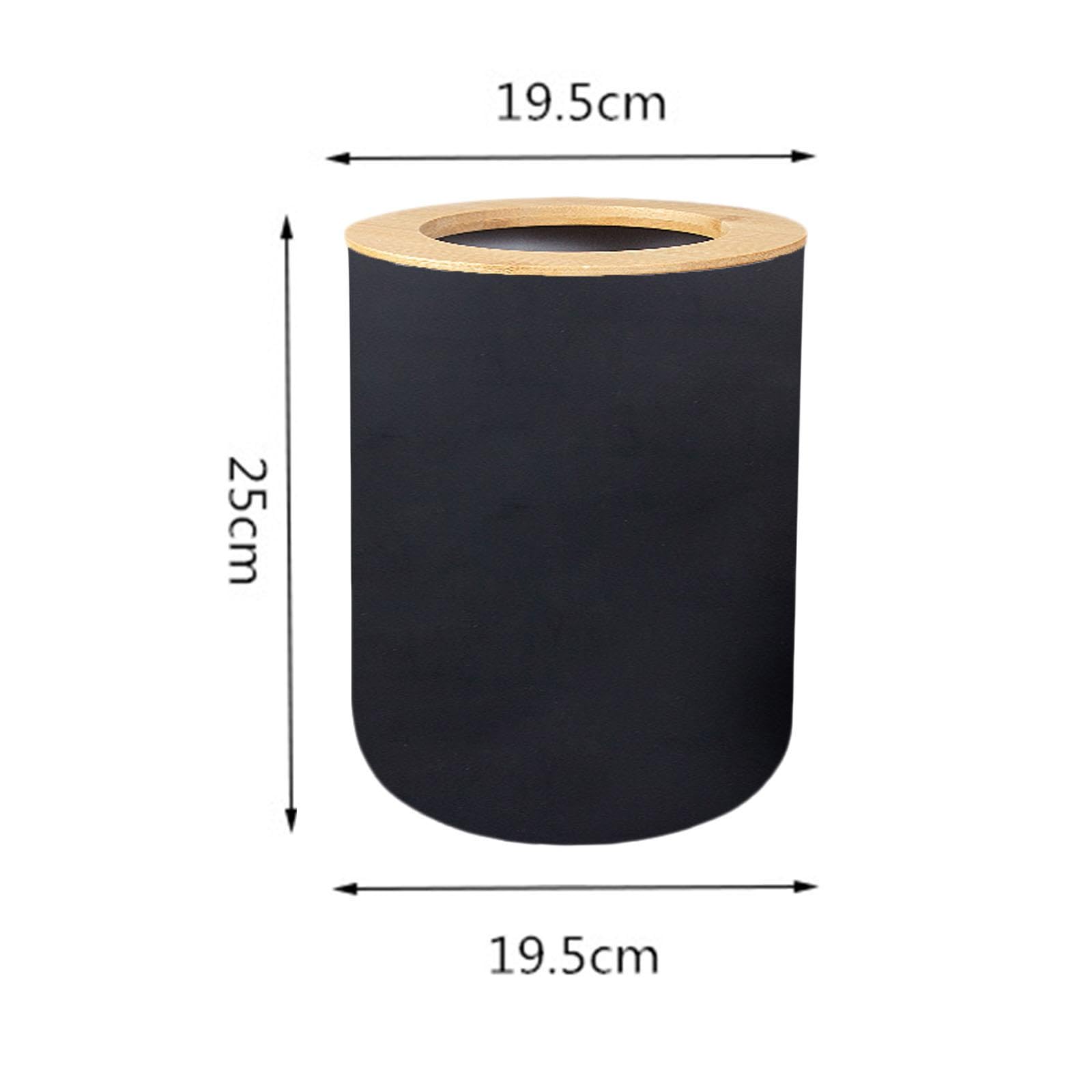 IEUDNS Bathroom Trash Can Bathroom Accessory Fashionable Easy to Clean Small Size Small Wastebasket Garbage Can for Bathroom Bedroom Home Desktop, Black