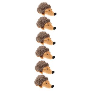 popetpop 6 pcs pet toy plushes dog molar toy hedgehog shaped molar toy teething toy hedgehog plush dog toy dog dental chew toys dog chewing toys squeak plush doll toys animal pet dog