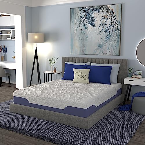 Vibe Supreme Cooling Hybrid Mattress, Innerspring and Gel Memory Foam Mattress, Fiberglass Free, 12-Inch Bed in a Box, King