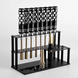 keleapeker rc screwdriver storage rack, heavy duty rc tool stand, removable, 3 layers, with tool organizer