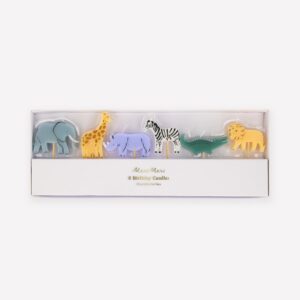 meri meri jungle animal candles (pack of 6)