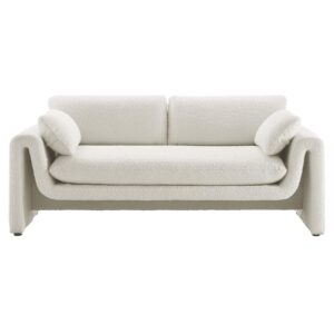 Modway EEI-6381-IVO Waverly Boucle Fabric Sofa, Ivory