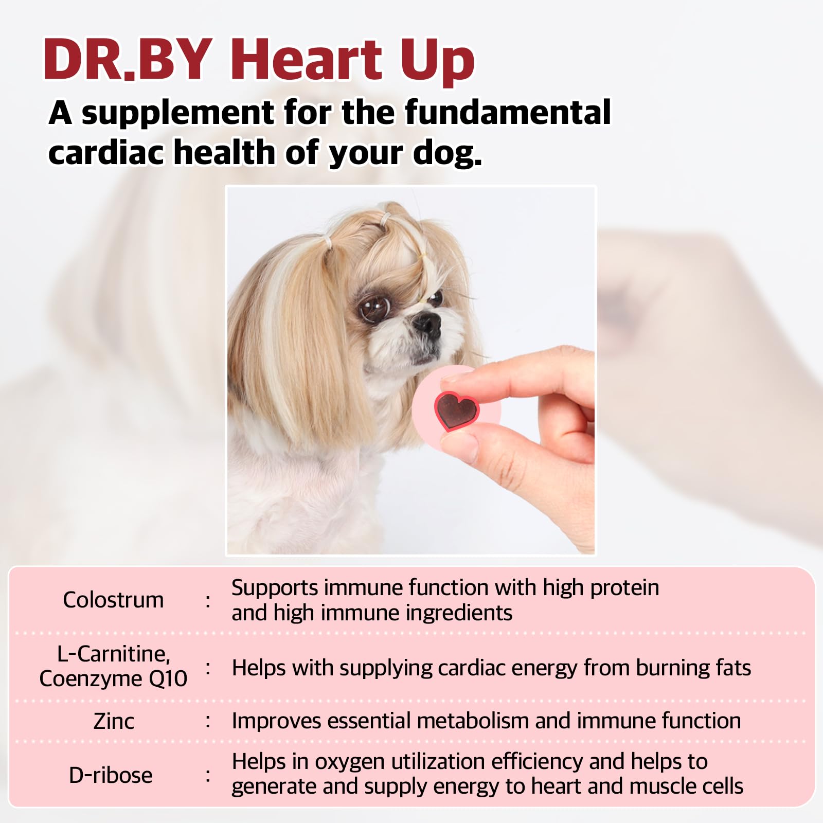 Doctor by HeartUp Heart Care Supplements for Dogs and Puppy – Soft Chews for Dogs with Colostrum, L-Carnitine and Coenzyme Q-10-2.82 oz (80g), 70 Cheese Flavored Soft Chews