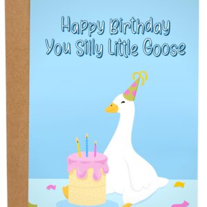 Sleazy Greetings Funny Birthday Card for Him Her | Happy Birthday Cards for Women Men | Silly Goose Birthday Card for Husband Wife | Happy Birthday You Silly Little Goose Card