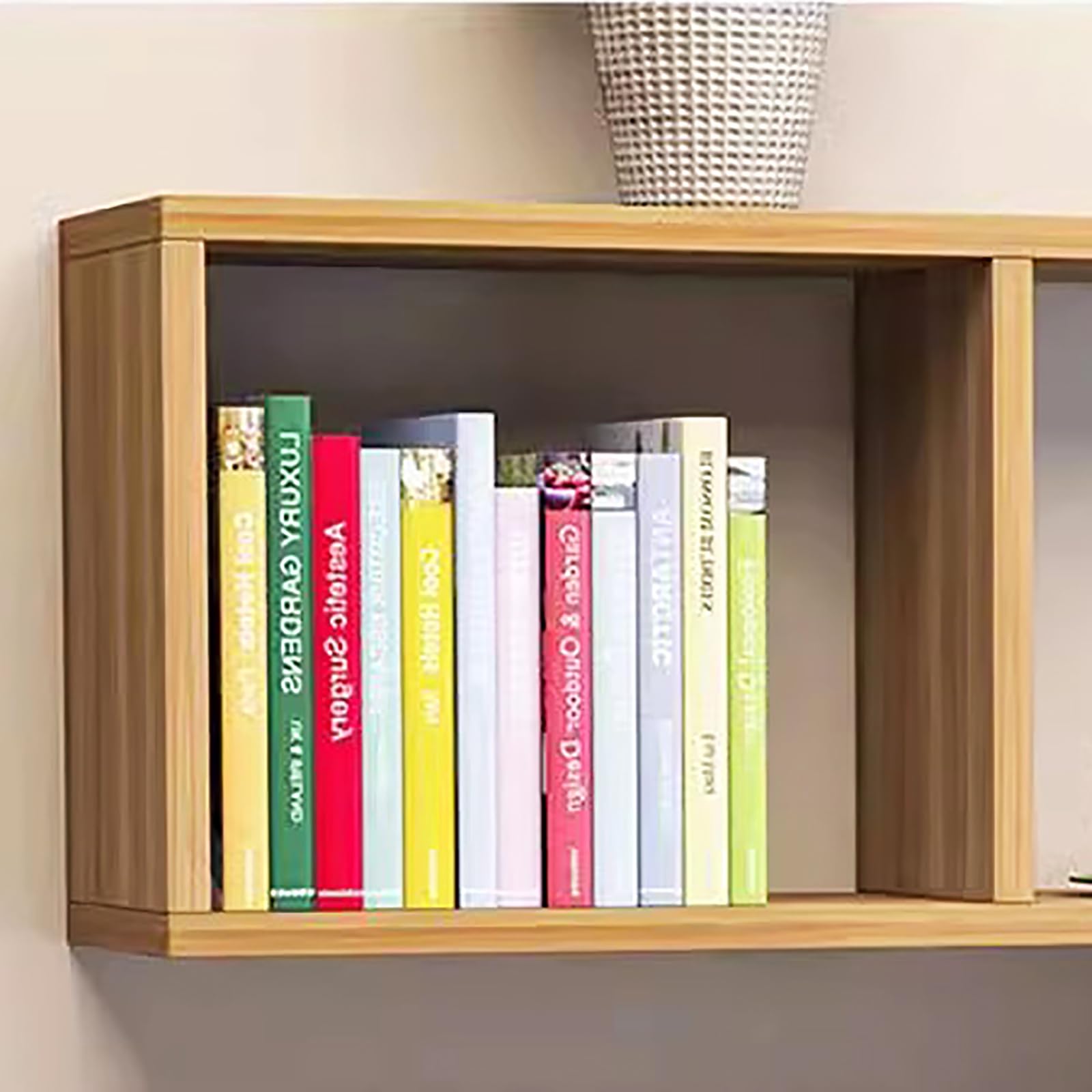 HM&DX Floating Shelf Wooden Floating Shelves for Wall,Modern Wall Mounted Shelves Floating Shelfs for Living Room Study Room Office,Wood Display Shelf Shelf Decor(39.4" L x 5.9" W x 29.5" H, Yellow)