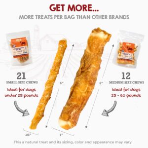 Riley's Chicken Wrapped Dog Treats - USA Sourced, USA Made Medium Dog Treats - Dog Chew Sticks - Raw Hides for Medium Dogs - Wrapped Rawhide Sticks for Dogs - 12 Twists - Medium