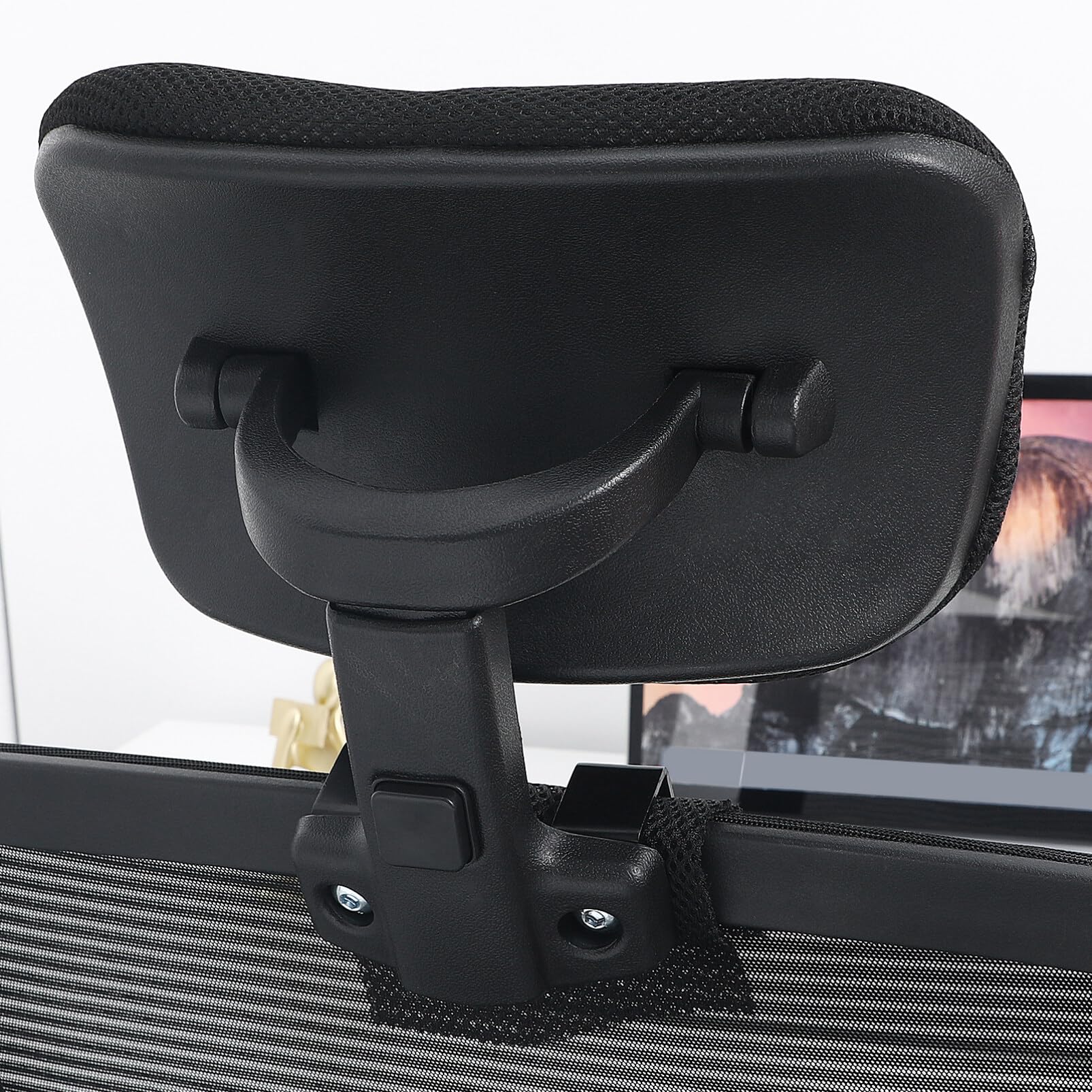 Cabilock Office Computer Chair Headrest Attachment Universal Retrofit Adjustable Computer Chair Head Pillow Head Support Cushion Black