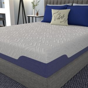 Vibe Supreme Cooling Hybrid Mattress, Innerspring and Gel Memory Foam Mattress, Fiberglass Free, 12-Inch Bed in a Box, California King